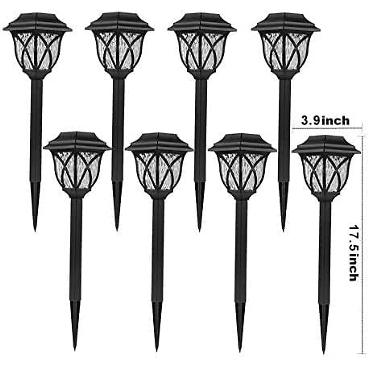 LAMTREE 8 Pack Solar Garden Lights, Solar Lights Outdoor Waterproof, Solar Pathway Lights, Solar Path Lights,Solar Stake lights,Solar Landscape Lights, For Yard,Patio,Landscape,Walkway,Lawn and Graden