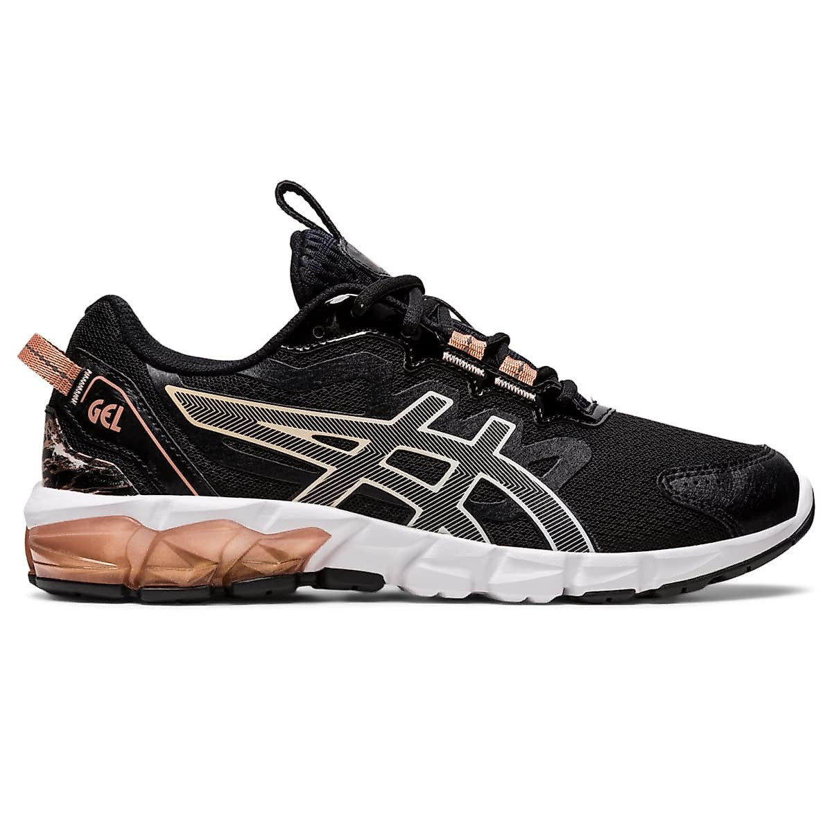 ASICS Women's Gel-Quantum 90 Sportstyle Shoes, 9, Black/Rose Gold