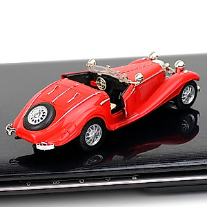 1:28 Scale Pullback Diecast Metal Antique Classic Model Cars Collectible Toy Gifts (Red,Length 6.5in/16.8cm)