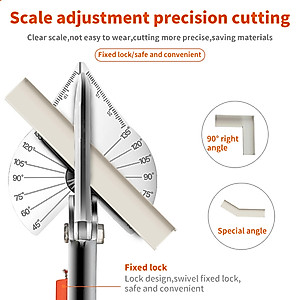 GARTOL Multifunctional Trunking/Miter Shears for Angular Cutting of Moulding and Trim, Adjustable at 45 To 135 Degree, Hand Tools for Cutting Soft Wood, Plastic, PVC, with Replacement blades