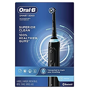 Oral-B Pro 5000 Smartseries Power Rechargeable Electric Toothbrush with Bluetooth Connectivity, Black Edition