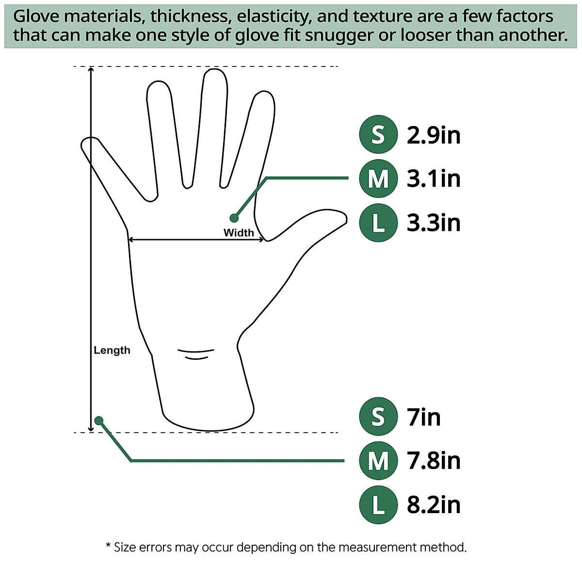 Youneedthat Eczema Aerosilver Safety Nitrile Glove Liners 20 Count, Seamless Non-slip Grip Food Prep Gloves, White(S,M,L) (Large (Pack of 20)