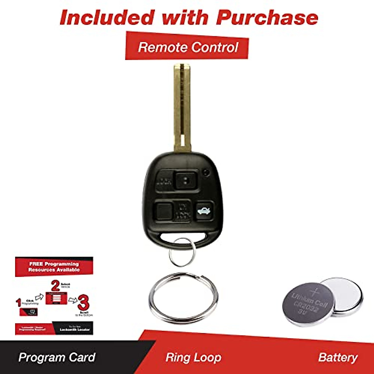 KeylessOption Keyless Entry Remote Control Car Key Fob Replacement for HYQ1512V