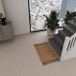 Eco Crave Hand Woven Jute Wavy Rug 2x3 ft - Jute Natural Area Rug for Living Rooms, Kitchen, Bedroom & Dining, Premium Quality Natural Fiber Rugs for Home Decor