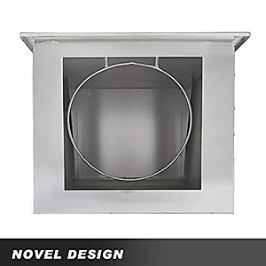 RYFT 19.7W x 26.5H Inch Outdoor Kitchen Trash Drawer with 11.8 Inch Trash Bag Ring,Stainless Steel Outdoor Kitchen Drawers for Outdoor Kitchen,BBQ Island