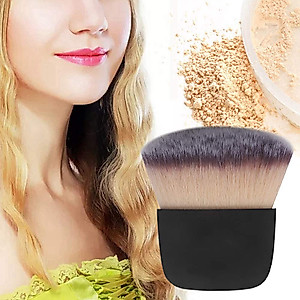 Mini Makeup Brush Soft Hair Loose Powder B Brush base Brush Beauty Tool for Blending Liquid, Cream or Powder Cosmetics (Black)