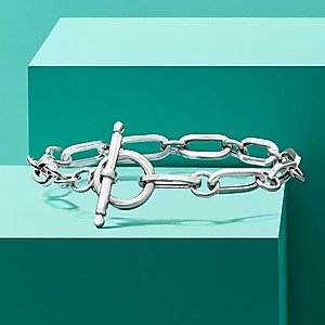 Ross-Simons Toggle Paperclip Link Bracelet