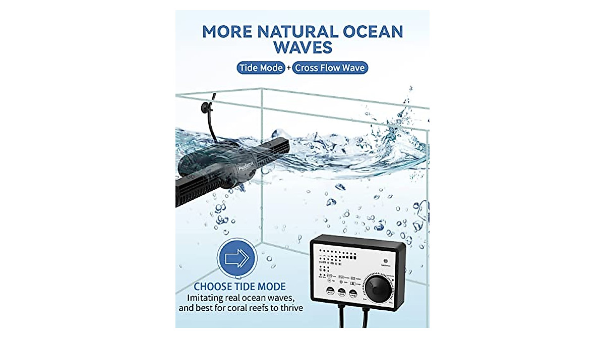 Poafamx Wave Maker for Aquariums - 50W, 1.2-4M Tanks