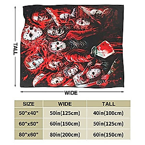 Finddoor Horror Blanket, Horror Bed Throws Blankets Soft Plush Sofa Bed Purple Blanket All Se ason, Comfortable Lightweight Luxury Super Soft Gift, 60''x50''