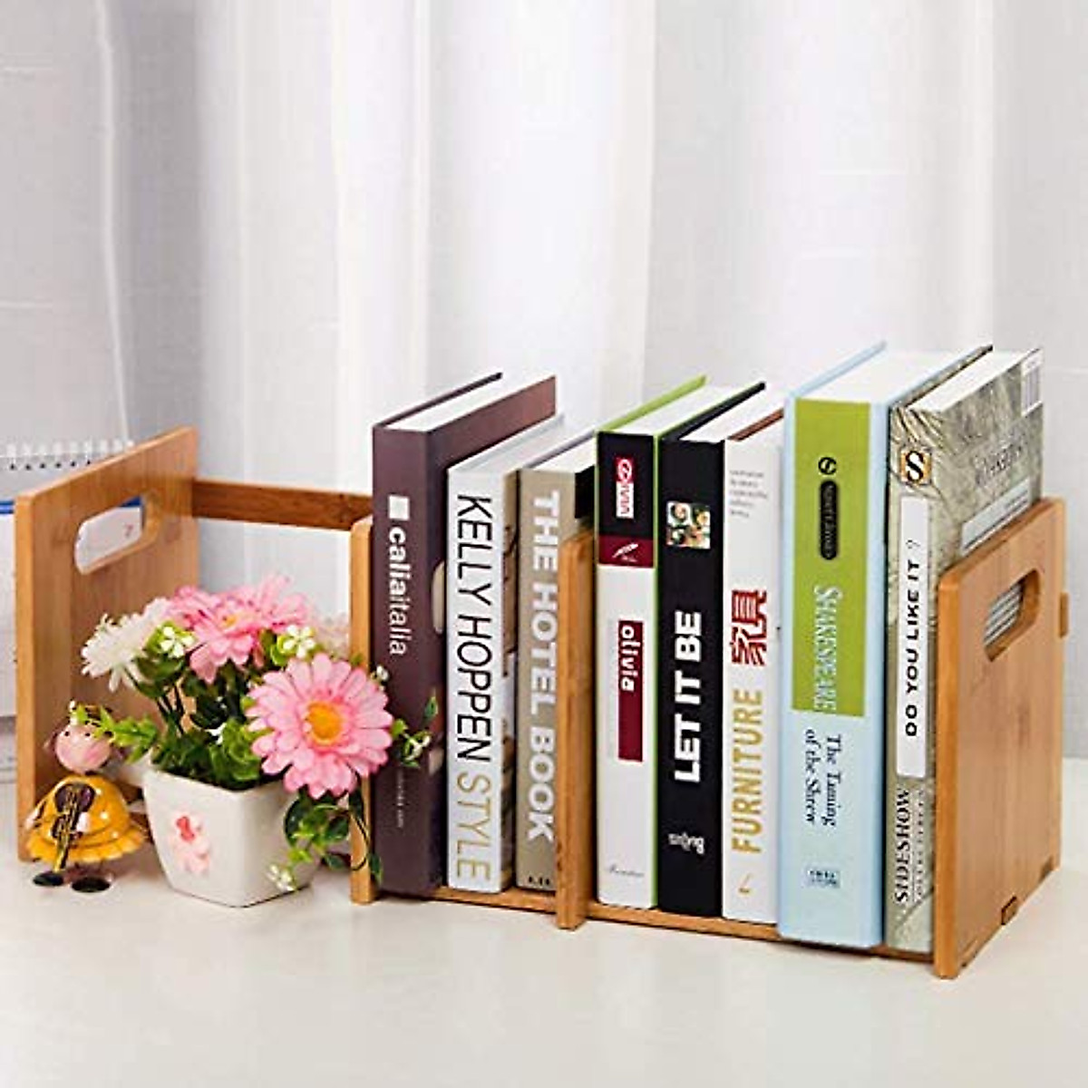 FHDGH Wooden Bookshelf Simple Bookcase Table Shelf Student Creative Cabinet