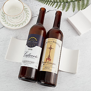 OLYCRAFT 2pcs Plastic Wine Rack Display Mat Wine Rack Countertop Holder Plastic Stackable Wine Bottle Display Mat Wine Holder Storage Organizer White for Wine Cola Bottles Cans Jars - 4x11 Inch