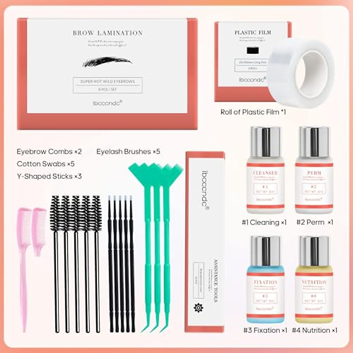 Eyebrow Lamination Kit - Buqikma Professional Brow Lift Kit Eyebrows Lift Styling Kit Suitable for DIY and Salon (with plastic film (new))