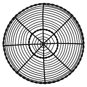 G.E.T. Enterprises WB-701 8" Round Black Wire Basket, 3" Deep, Iron Powder Coated