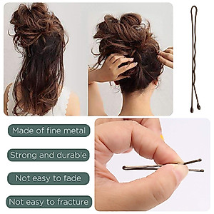 AIEX 50Pcs Hair Pins Kit Hair Clips Secure Hold Bobby Pins Hair Clips for Women Girls and Hairdressing Salon (Brown)