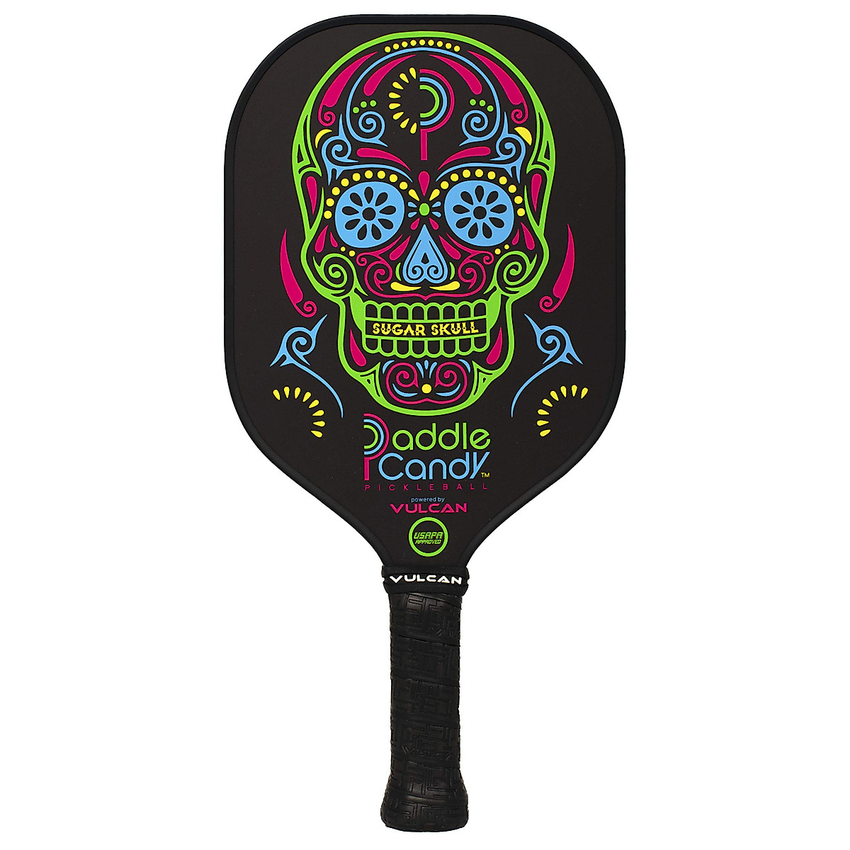 Vulcan | Paddle Candy Sugar Skull Pickleball Paddle | Hybrid Performance | Polypropylene Core | USAP Approved | Sugar Skull