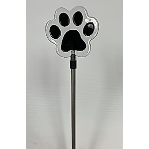 Set of 2 Clear Acrylic Dog Paw Solar Power Outdoor Garden Yard Stick Color Change LED Lights