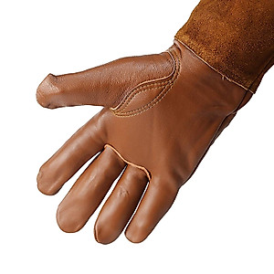 Kim Yuan Rose Pruning Gloves for Men and Women. Goatskin Leather Gardening Gloves