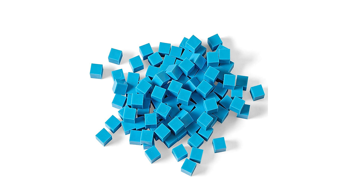 Blue Base Ten Blocks for Kids Math - Place Value & Learning Manipulatives
