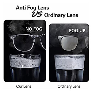 PSI Anti Fog Safety Glasses for Women Men, Cute Lab Stylish Anti-Scratch Protective Eyewear ，Blue Light Blocking Glasses Safety Goggles for Nurses Clear