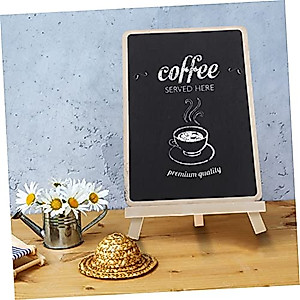 Holibanna 5pcs Blackboard Wooden Easel Small Easel Tabletop Chalkboard Signs Standing Easel Wooden Menu Board Mini Chalkboard Sign Wedding Signs 20x Boxwood Vertical Writing Board