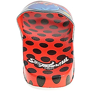 Miraculous Ladybug Girls' Sport Sandals, Comfort Casual Sport Slide, Black/Red, Little Kid Size 12/13