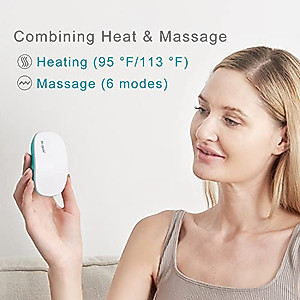 KOSTTE Warming Lactation Massager, Breastfeeding Support for Clogged Ducts, Heat & Vibration Breastfeeding and Pumping Massager, Breastfeeding Essential (1 Pads)