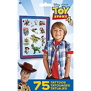 Buzz Lightyear Temporary Tattoo Set for Kids - Lightyear Party Favors Bundle with Over 140 Temporary Tattoos for Goodie Bags Plus Over 200 Buzz Lightyear Stickers, More | Toy Story Party Supplies