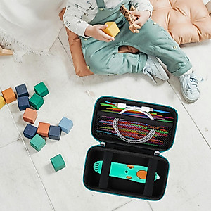 Canboc Hard Case for 3Doodler Start+ Essentials (2024) 3D Pen Set for Kids, 3D Pens Storage Organizer Carrying Holder, Mesh Pocket fit 3Doodler Start Plastic Filaments, USB Cable,Turquoise (CASE ONLY)