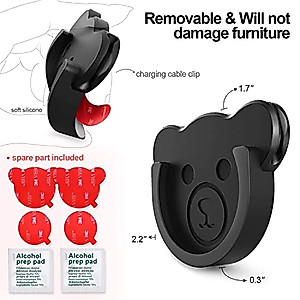 TOPGO Socket Car Mount for Phone Holder Cute Bear Style Silicone Grip Stand with Phone line Clasp for Collapsible Socket User Used on Dashboard, Home, Office, Kitchen, Desk, Wall (Color) 6 Pack