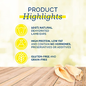 PCI Pet Center Inc Lamzearz - 10 Pack of Premium Lamb Ear Dog Treats