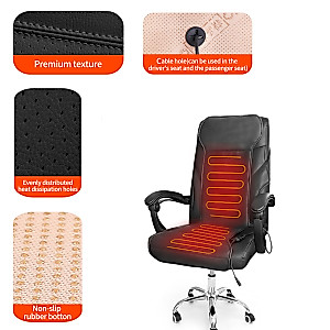 OLYDON Heated Seat Cushion - Universal Heated Seat Covers with Auto Shut Off Function & Overheat Protection