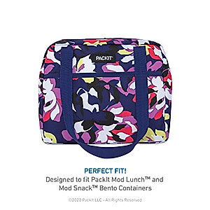 PackIt Freezable Hampton Lunch Bag with Shoulder Straps, Bright Floral