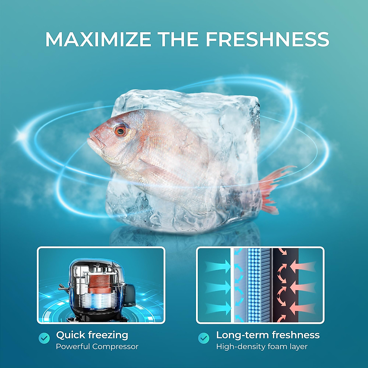 EUHOMY 1.1 Cubic Feet Mini Freezer, Countertop, Single Door Compact Upright Freezer with Reversible Door, Removable Shelves, Small freezer for Home/Dorms/Apartment/Office, New Black