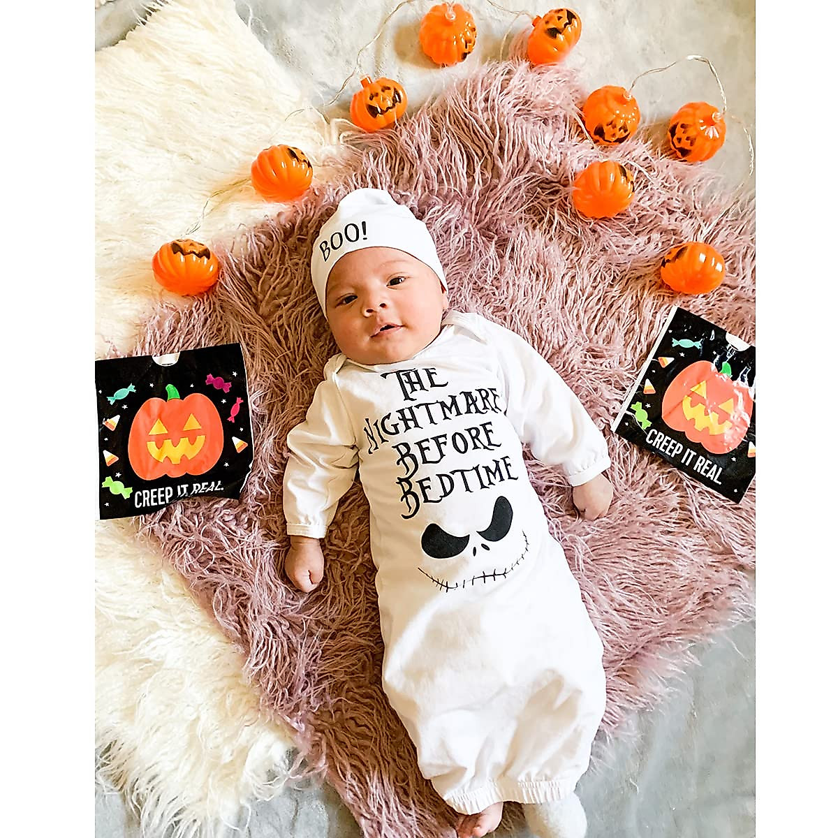 Newborn Boy Christmas Outfit Baby Coming Home Outfit (Nightmare, 0-3 Months)