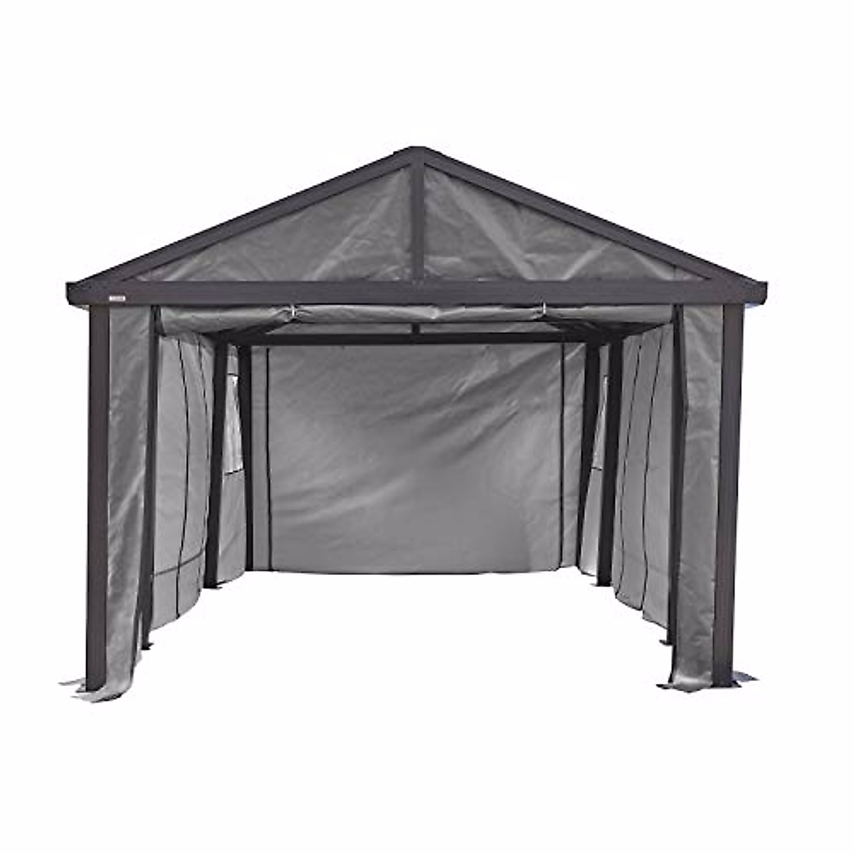 Sojag 12' x 20' Samara Carport Canopy Fabric Wall Enclosure Kit, Grey (135-9165845)
