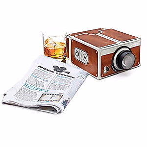 Mini Portable Projector Smart Phone Projector 2.0 Mobile Phone Projection for Home Audio & Video Projector(Brown)