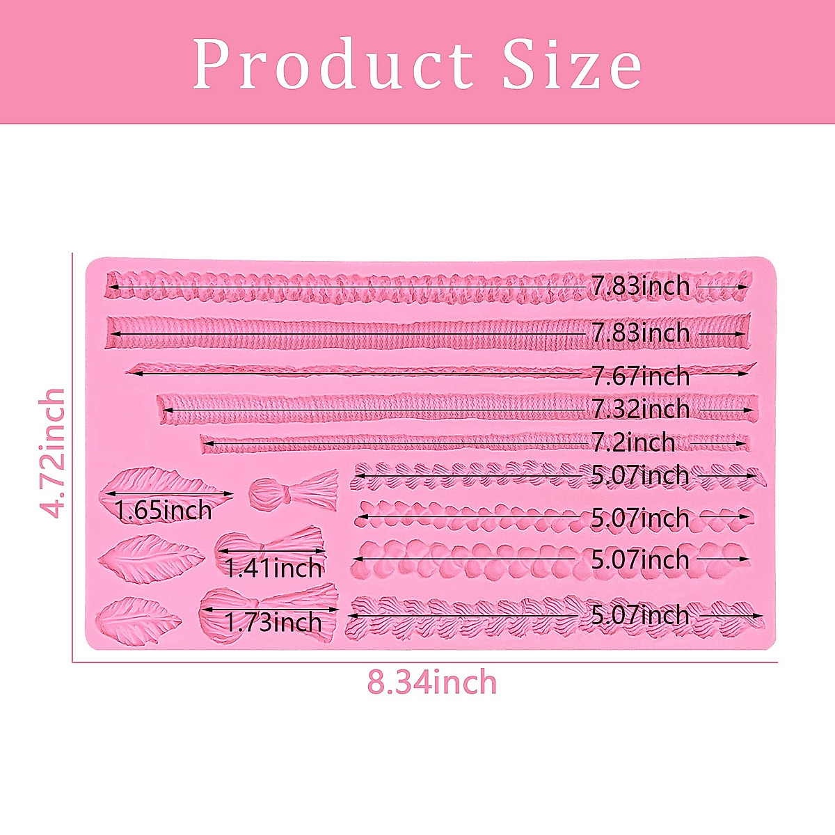 Hemp Rope Fondant Molds, Macrame Tassel Cake Decorating Silicone Molds, Kitchen Candy Chocolate Baking Tools for Cookie Mousse Cupcake Desserts, Epoxy Crafts, Modeling Clay, Candle Decoration, Soap