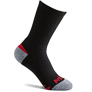 Prince Boys' Crew Length Athletic Socks with Cushion for Active Kids (6 Pair Pack)