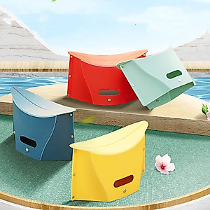 Portable Folding Step Stool-Lightweight Chair is Sturdy Enough to Support Adults and Safe Enough for Kids. Easy to Store and Use. for Kitchen, Bathroom, Bedroom,Beach,Kids or Adults. (Blue Chair)