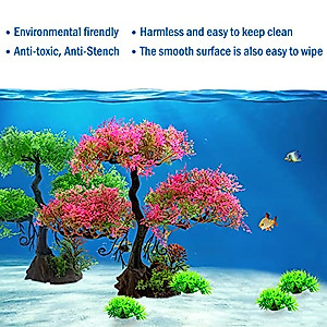 MiukingPet Artificial Aquatic Plants Fishtank Decorations Aquarium Decorations,Applicable to Office and Household Simulation Fish Tank Plants (Green)