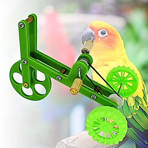 Parrot Bike Toy Bird Training Plaything Supplies Educational Interactive Props Puzzle Bicycle Toy for Macaw