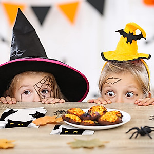 Quera 50 Pack Black Cat Disposable Paper Napkins Party Supplies Halloween Paper Napkins Cocktail Napkins Perfect For Halloween Black Cat Gifts Dinner Party Decoration 6.5'' X 6.5''