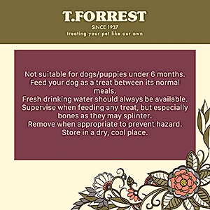 T. Forrest Beef Rib Dog Bones 6-8" (6 Pack) Natural Grass Fed Made in UK