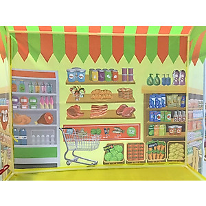 Kiddie Play Supermarket Playhouse Kids Play Tent for Boys & Girls Indoor Outdoor Toy