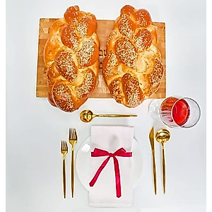 ChallahGram, End grain wood cutting board - chopping block - Large cutting board 16 x 10 kitchen butcher block oak cutting board non slip cutting board with feet - wooden chopping board - Shabbos