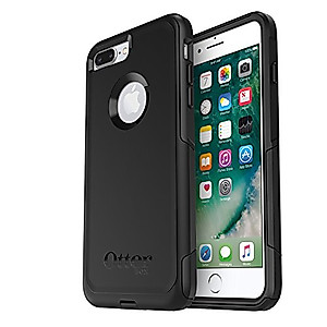 OtterBox iPhone 8 PLUS & iPhone 7 PLUS (ONLY) Commuter Series Case - BLACK, slim & tough, pocket-friendly, with port protection