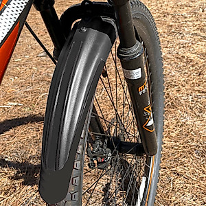 RNX Black Mountain Bike Mud Guard Front and Rear Fenders Set, Wide, Universal, Adjustable