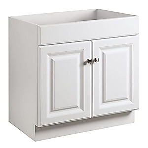 Design House Wyndham Unassembled Bathroom Vanity Cabinet Without Top, 24 in, White