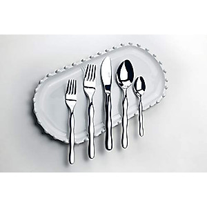 Daelim Bonita Wave 20pcs Flatware Cutlery Set, Service for 4, Solid Stainless Steel, Dishwasher Safe, Ergonomic Design and Size