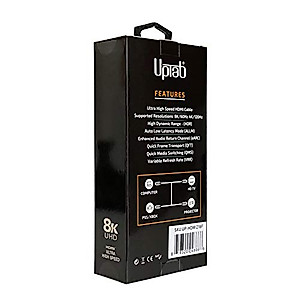 Certified HDMI 2.1 8K Ultra High Speed Cable 8K 60Hz HDR 48Gbps eARC VRR Compatible with Dolby Atmos/Vision Playstation 5/PS5 Xbox Series X RTX 3090 Apple TV 4K Roku Fire Sony LG TV (6.5FT/2M)